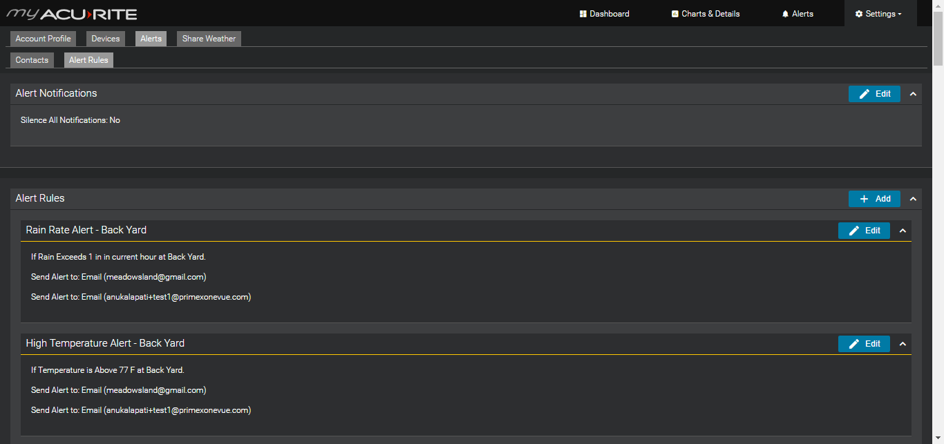 View and edit your Custom and System Alert Rules